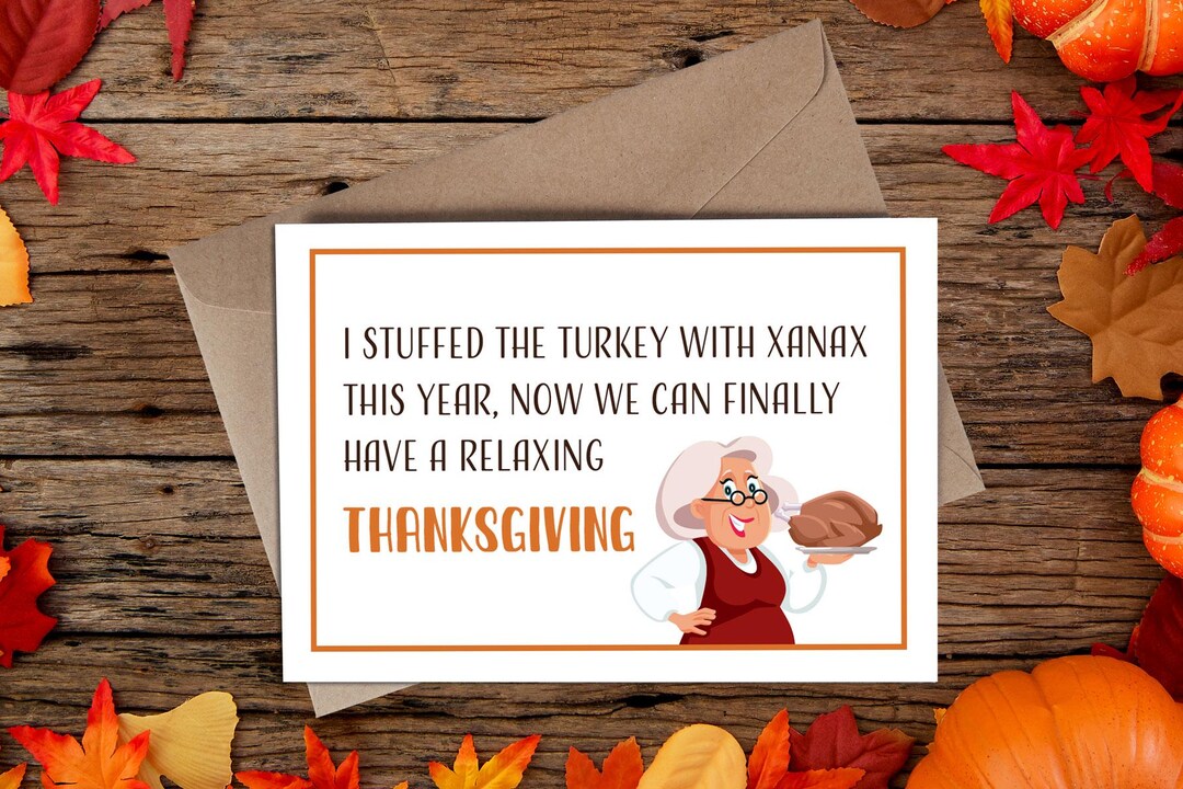 Funny Inappropriate Thanksgiving Greeting Card I Stuffed the Turkey ...
