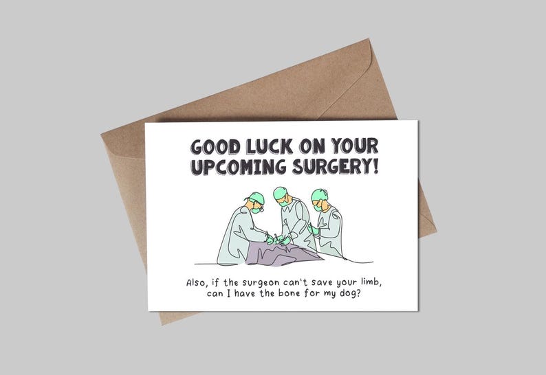 Funny Get Well Card: Inappropriate Surgery Humor - Etsy