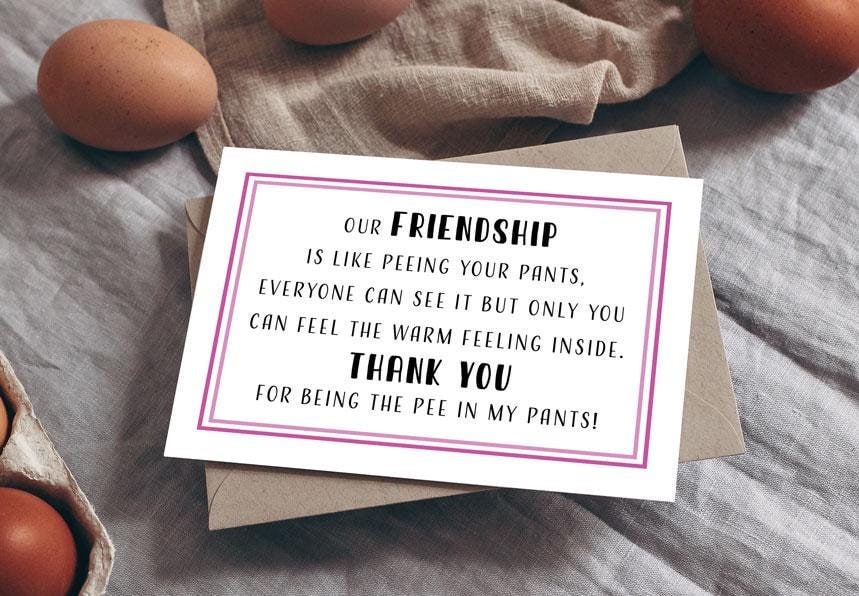 Funny Inappropriate Birthday Friendship Greeting Card | Our Friendship ...