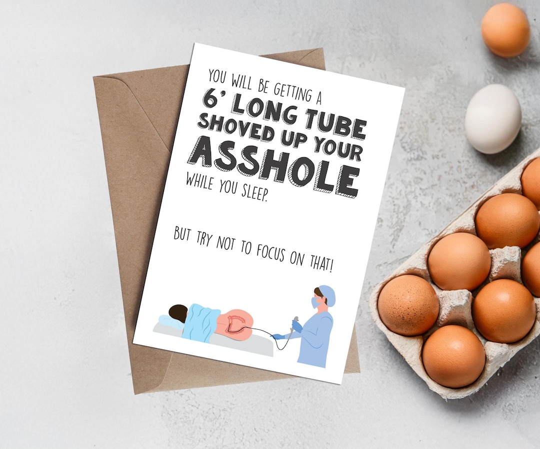 Funny Colonoscopy Greeting Card: Inappropriate Get Well Humor - Etsy