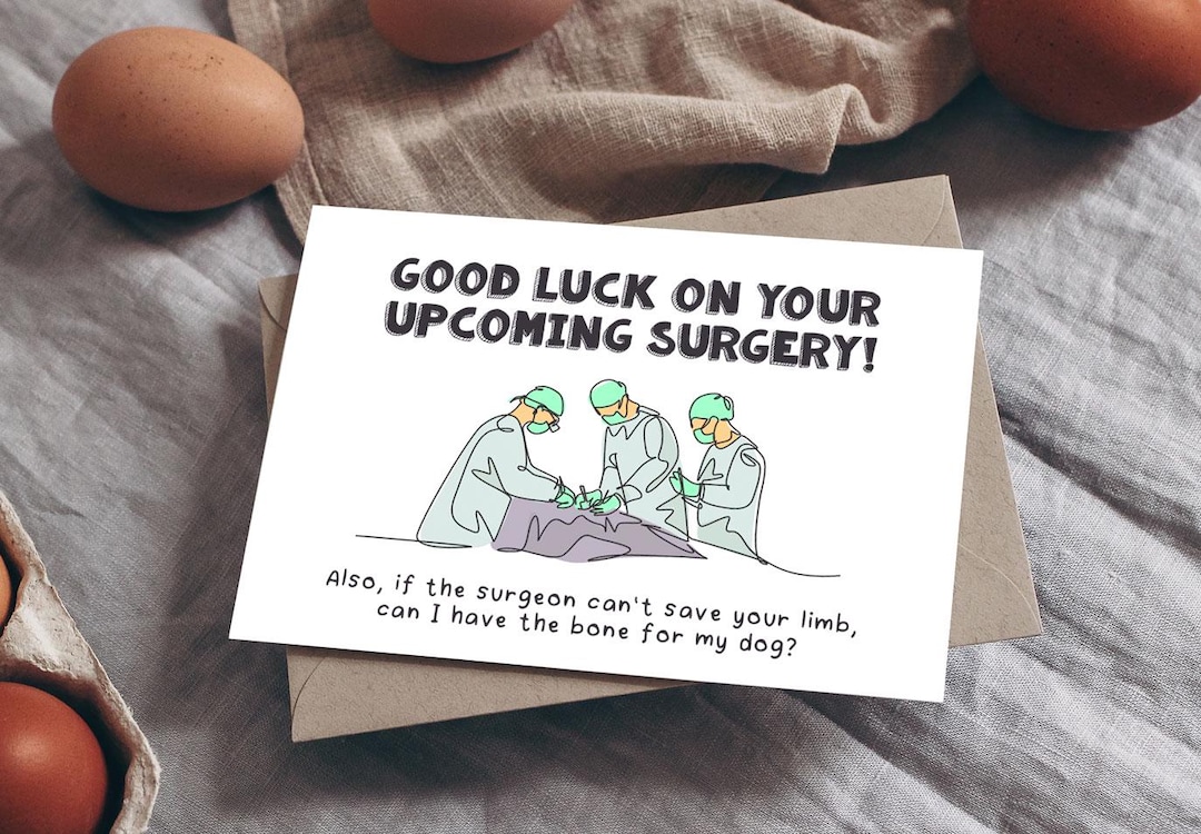 Funny Get Well Card: Inappropriate Surgery Humor - Etsy