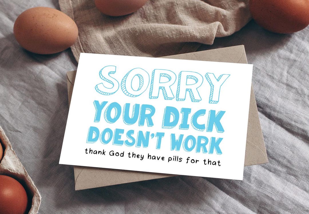Funny Inappropriate Prostate Cancer Greeting Card | Sorry Your Dick ...