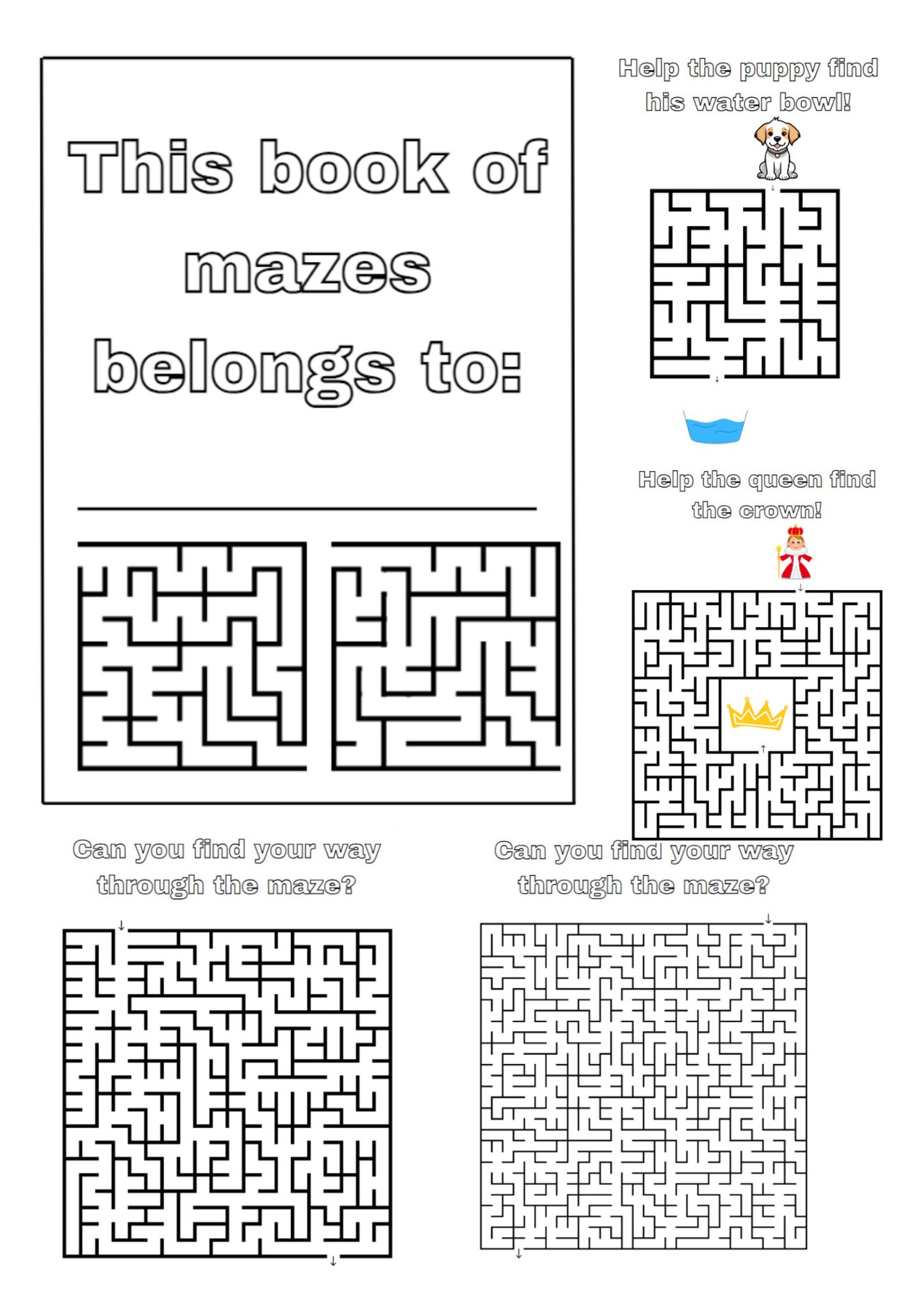 Childrens Maze Activity Bundle Printables - Etsy