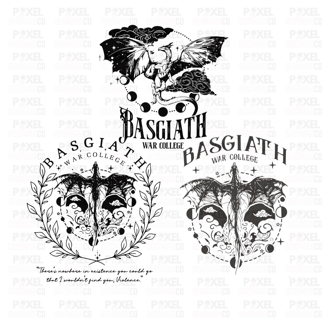 Basgiath War College Svg Fourth Wing Dragon Digital Spines Svg/png/eps ...