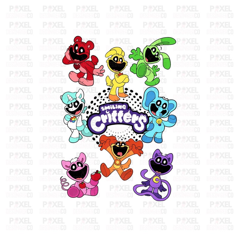 Smiling Critters PNG, Poppy Playtime Svg, Print Smiling Critters Merch ...