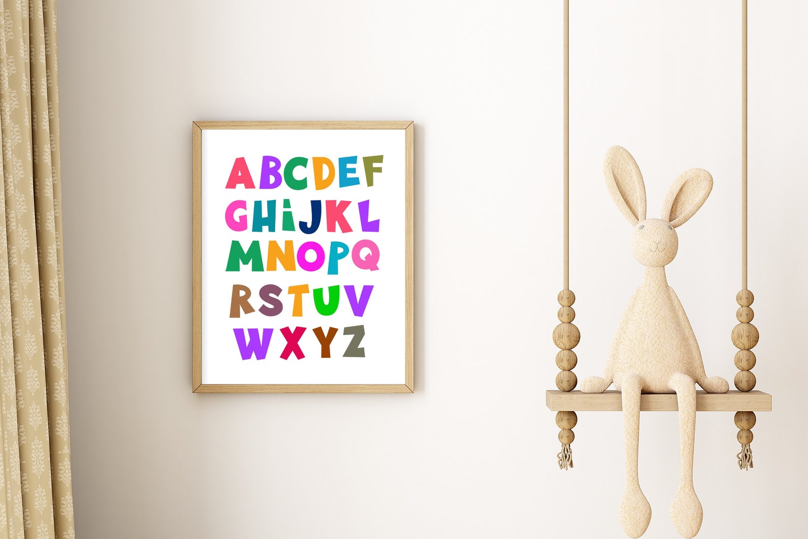 Alphabet Poster, Handwriting Chart, ABC Print, Educational Art, Kids ...