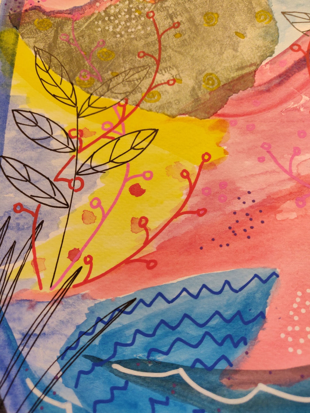 RTS Art Watercolour Doodle - Etsy