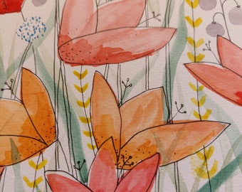 RTS Art Watercolour Doodle | Etsy