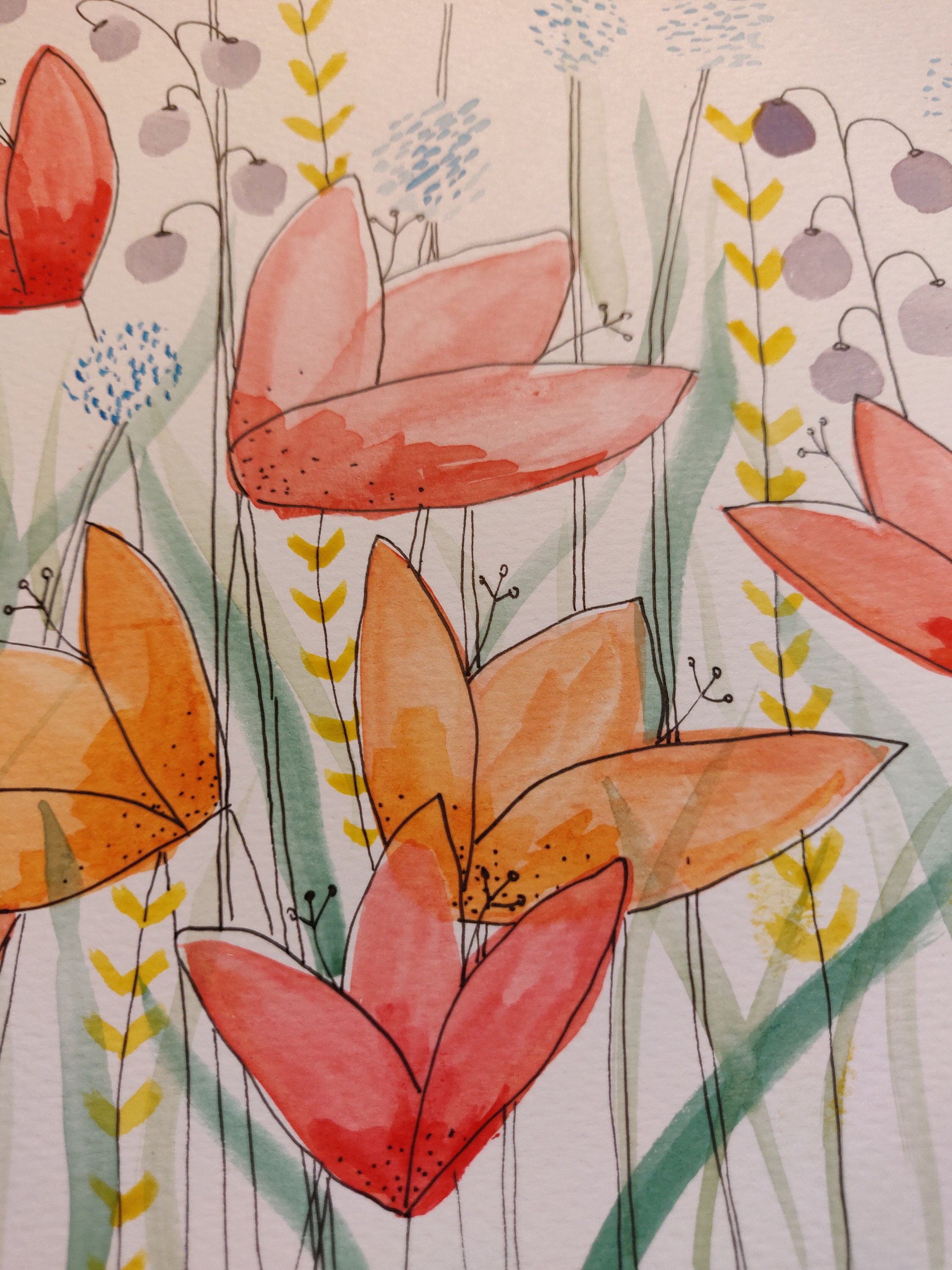 RTS Art Watercolour Doodle - Etsy