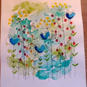 RTS Art Watercolour Doodle - Etsy