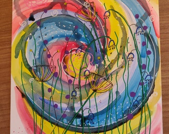 RTS Art Watercolour Doodle | Etsy