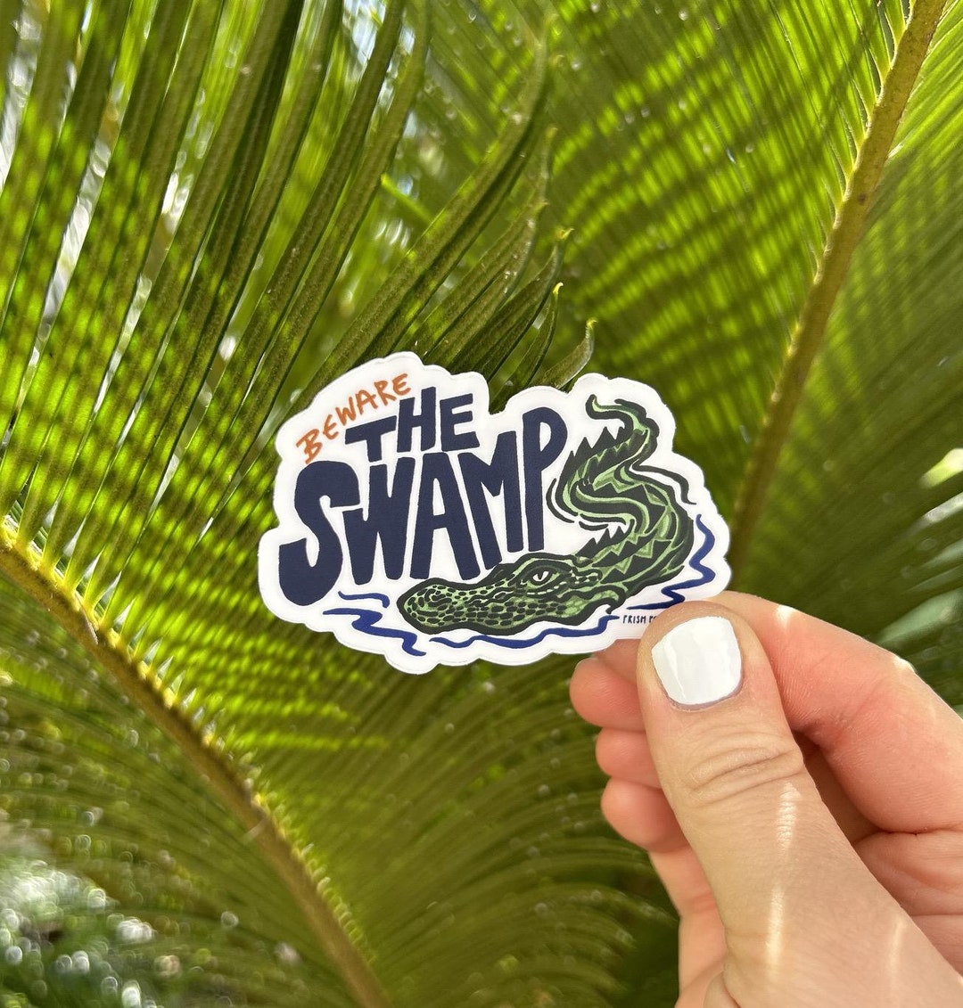 Beware the Swamp | Florida Gator Sticker | Vibrant Creative Gator ...
