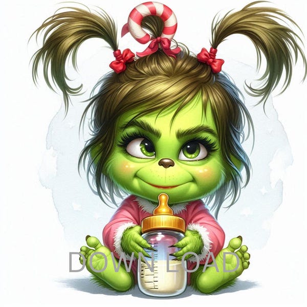 Girl Grinch Png Files - Etsy
