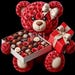 Rose Teddy Beary Sweet W/box of Candy, Bow and Gift PNG - Unique ...