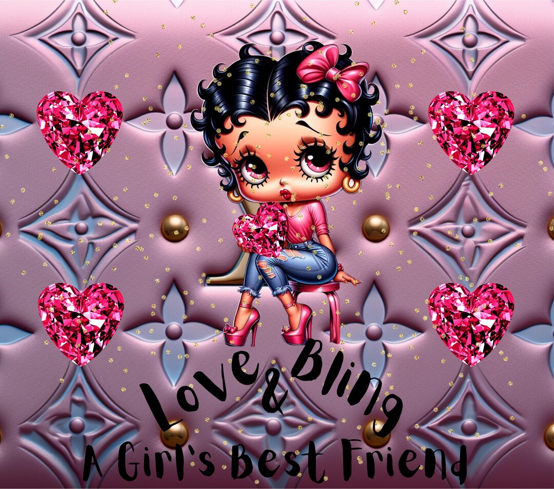 3D Love and Bling A Girl's Best Friend Valentines PNG, 3D Tumbler Wrap ...