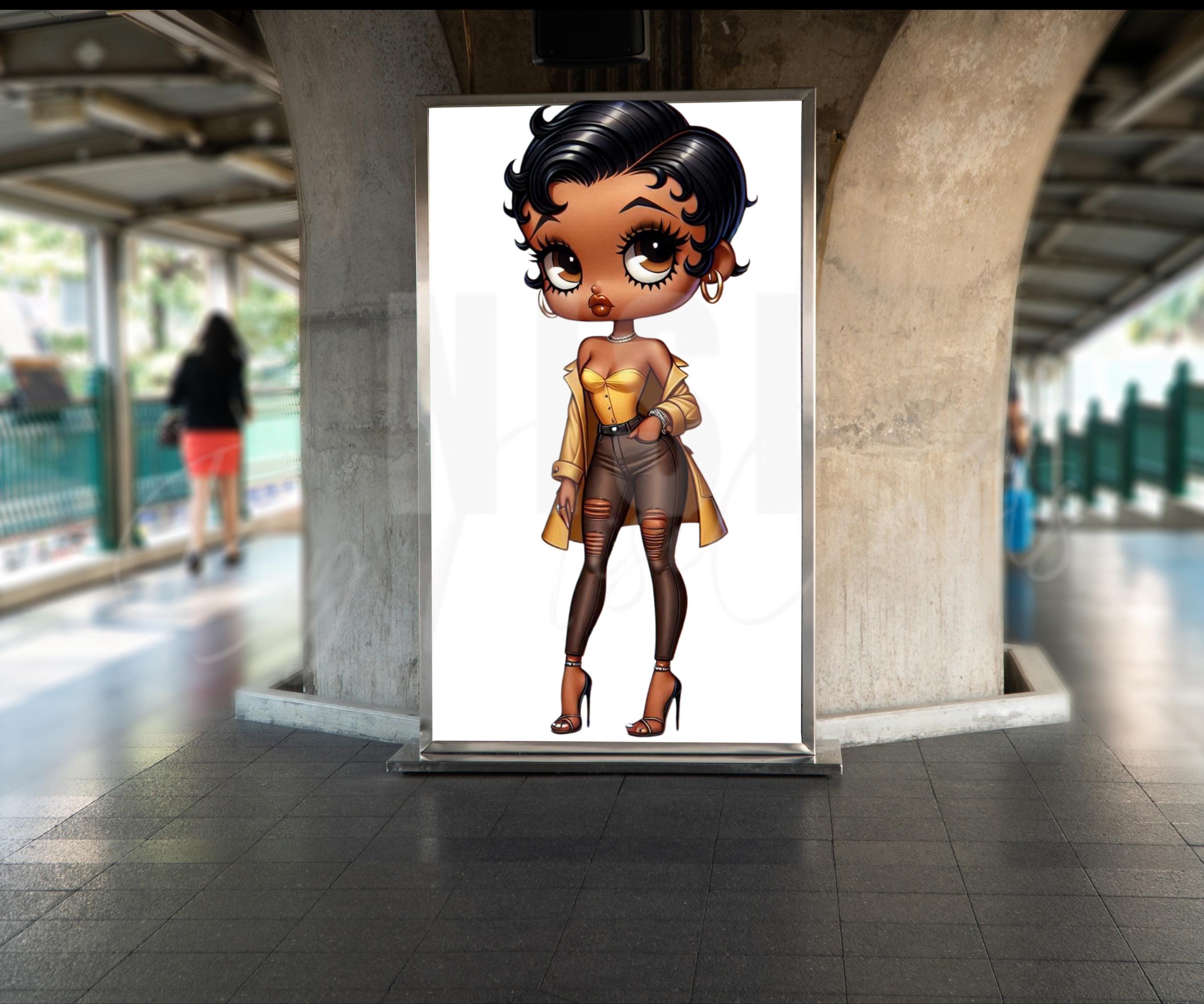 Betty Boop Slaying in Yellow Head to Toe Tumbler Wrap, Sublimation ...