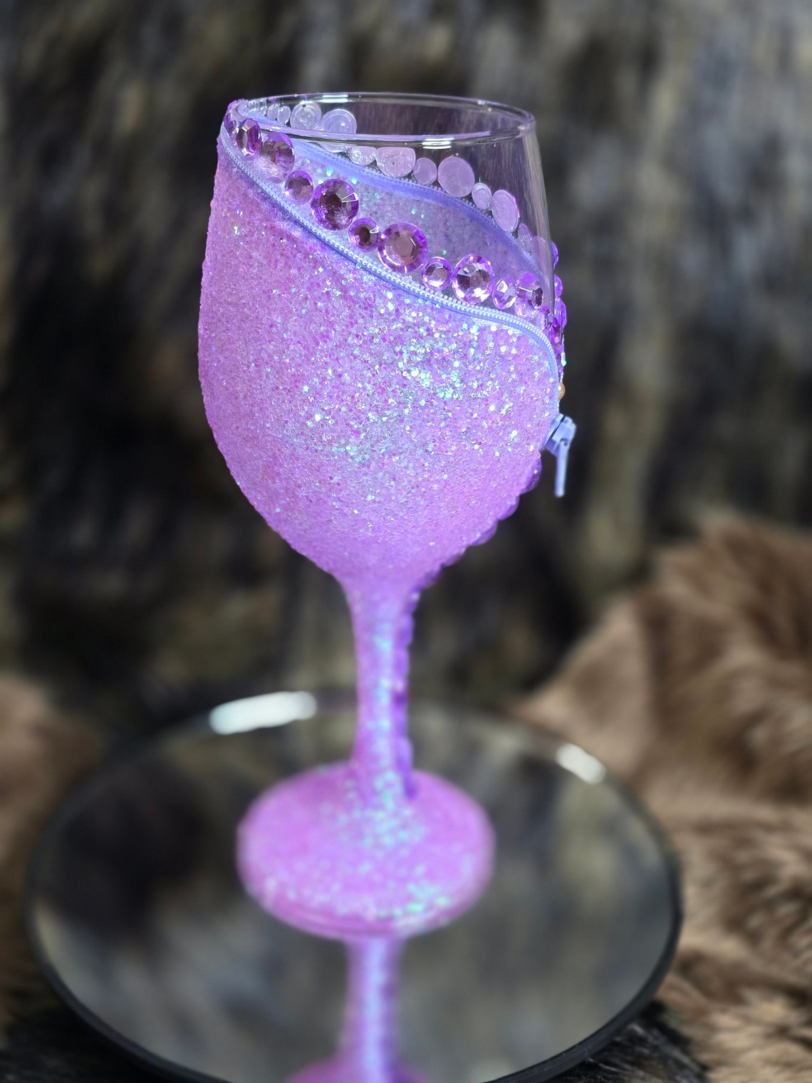 Bling Wine Glass Etsy