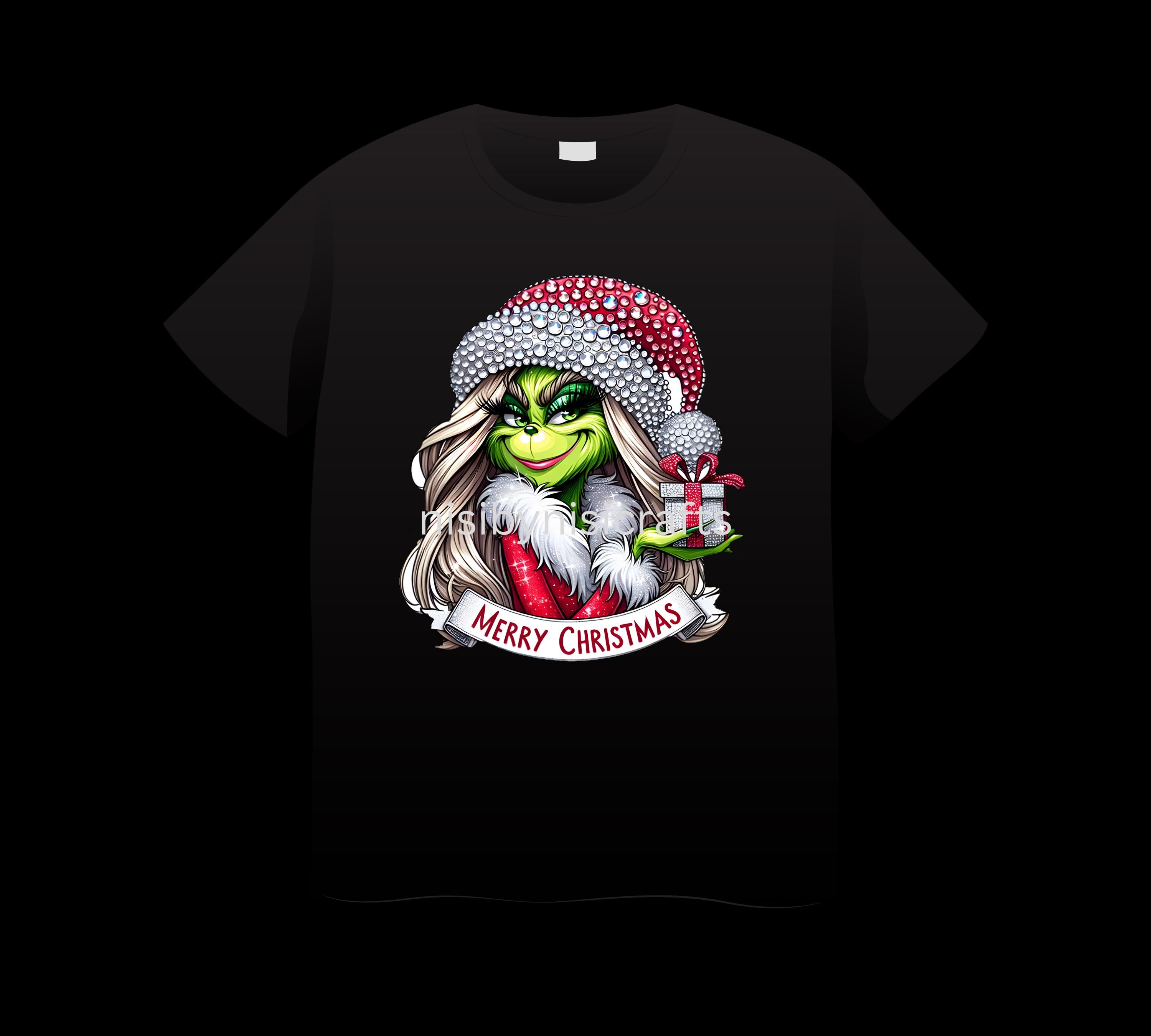 Bling Hat Grinch Bougie Lady Png, Grinch Green Girl Christmas PNG ...