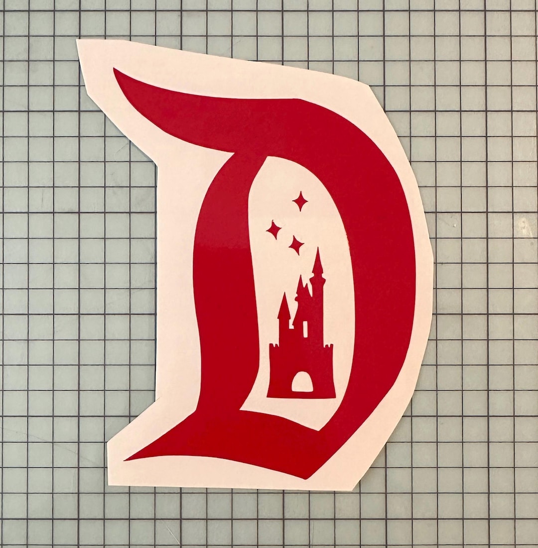 Disney D With Castle Vinyl Decal - Etsy