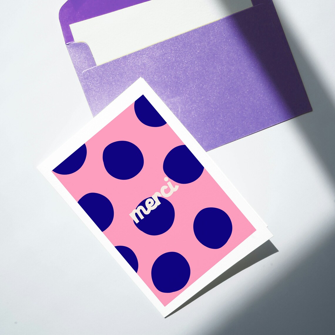 Merci Custom Illustrated Thank You A6 Greeting Card - Etsy