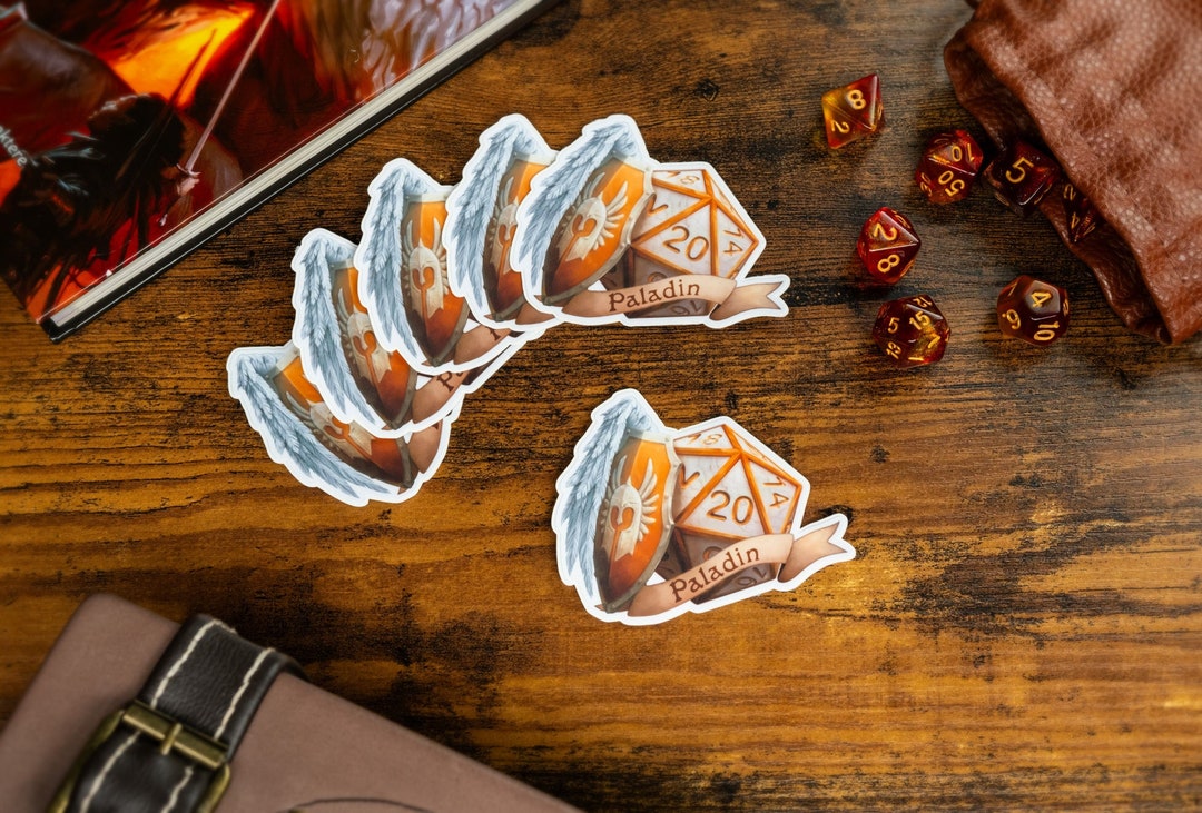 Dnd Paladin Vinyl Sticker Matte, Handmade - Etsy