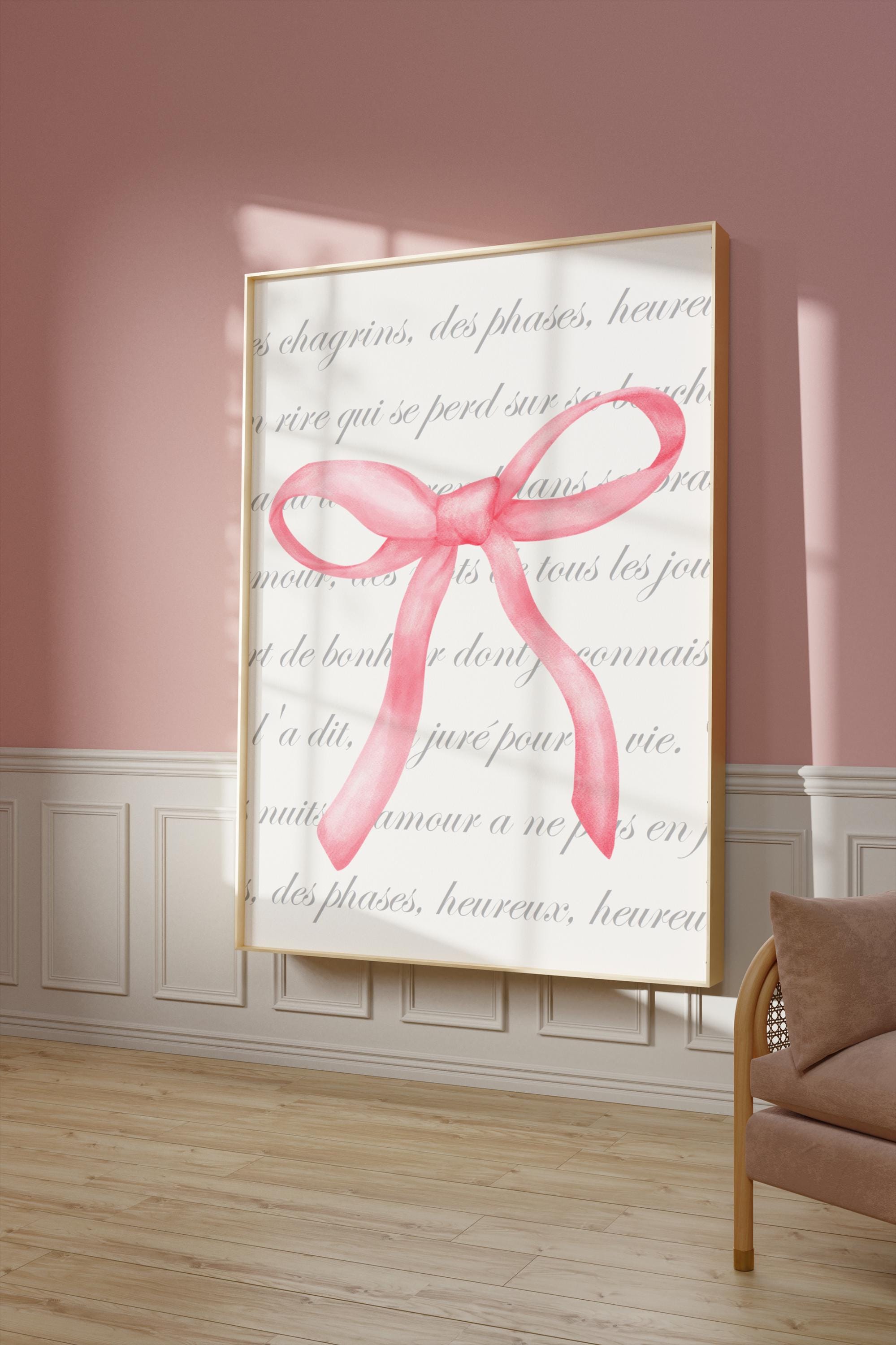 Pink Bow Poster, Coquette Aesthetic Poster, Pink Coquette Aesthetic ...