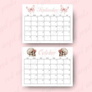 Coquette Calendar 2025, 2025 Full Year Calendar, Girly Pink Calendar ...