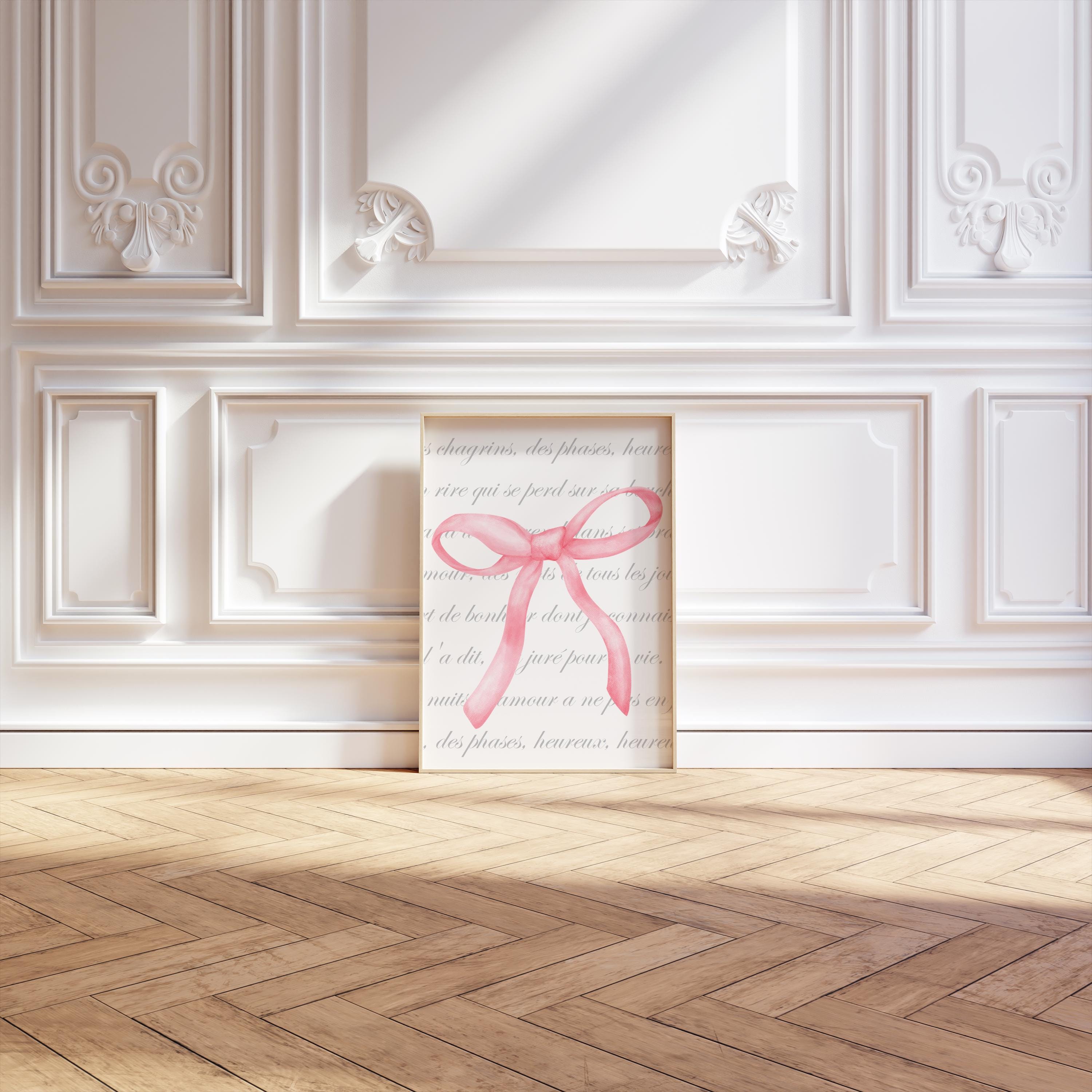 Pink Bow Poster, Coquette Aesthetic Poster, Pink Coquette Aesthetic ...