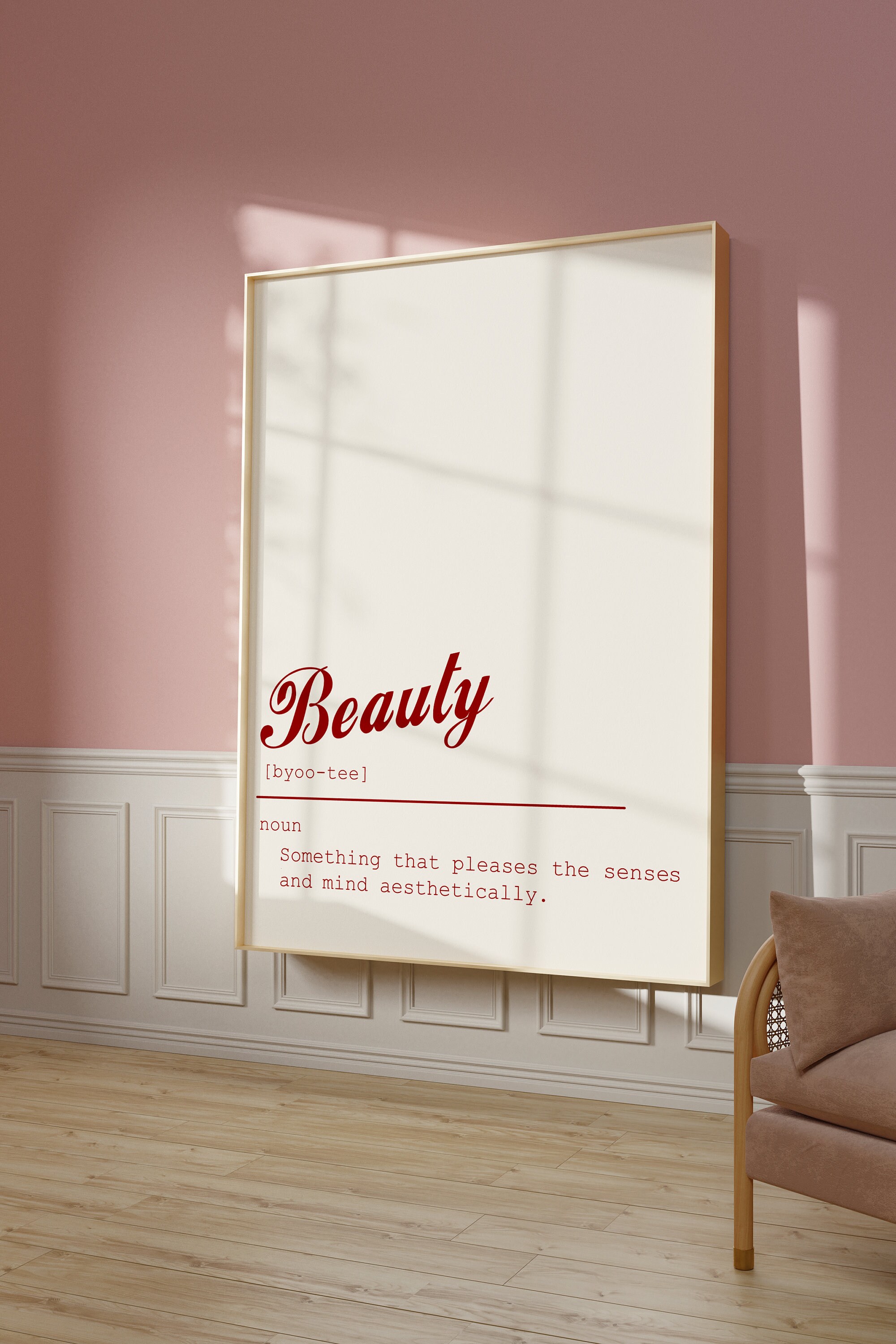 Beauty Definition Poster, Aesthetic Definition Poster, Digital Poster ...