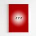 222 Angel Number Poster, Red Aura Poster, Coquette Angel Number Poster ...