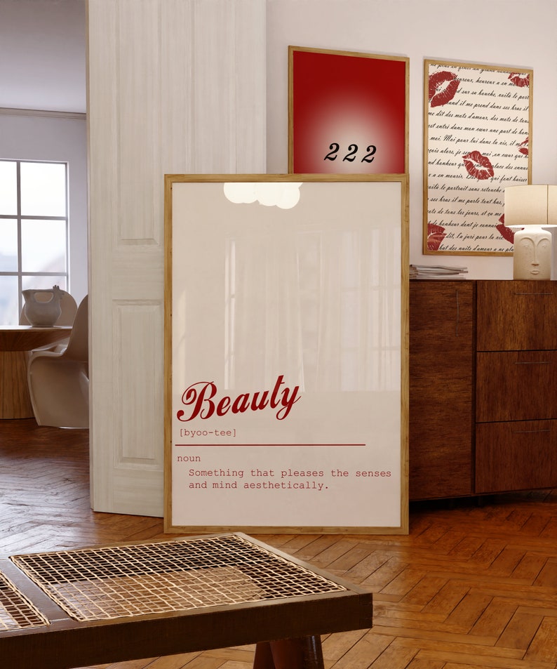 Beauty Definition Poster, Aesthetic Definition Poster, Digital Poster ...