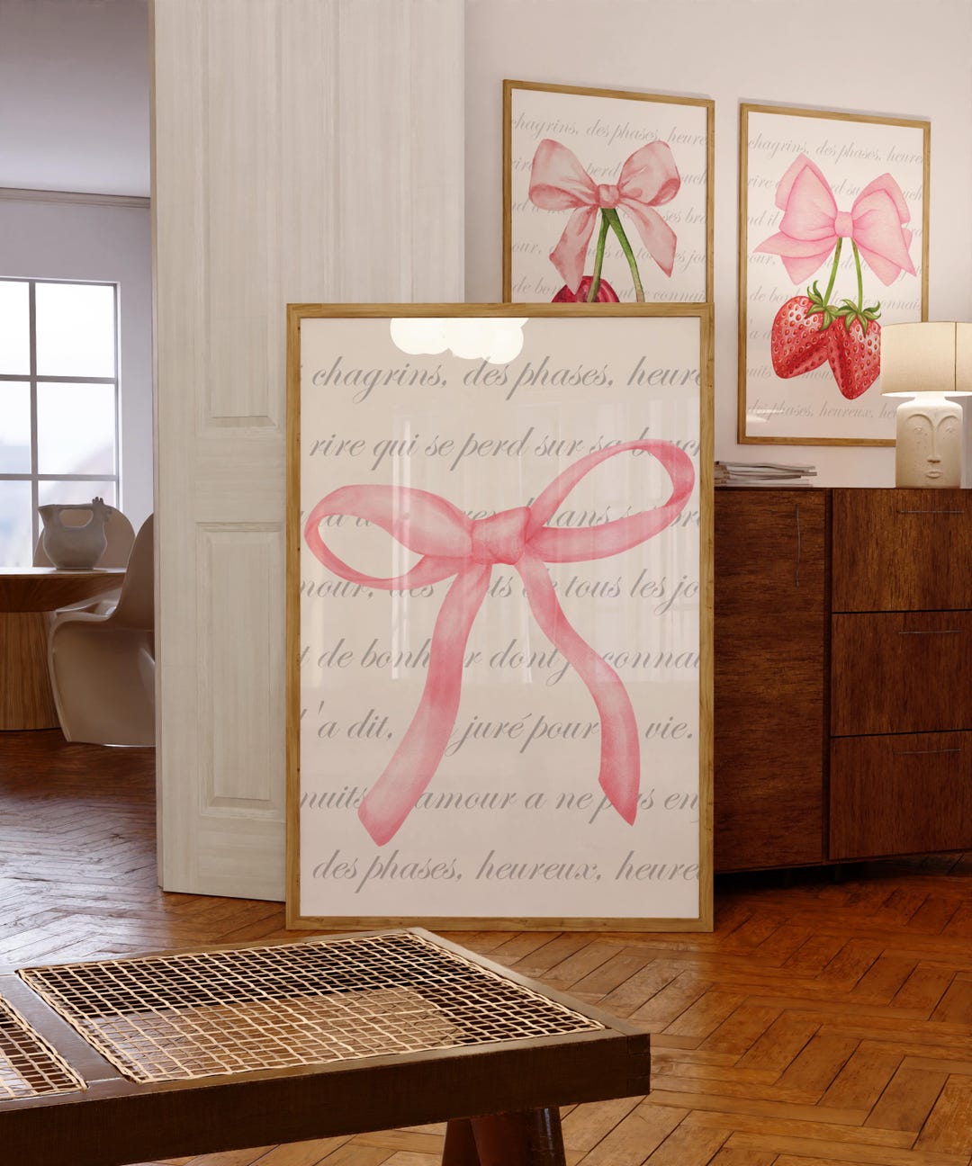 Pink Bow Poster, Coquette Aesthetic Poster, Pink Coquette Aesthetic ...