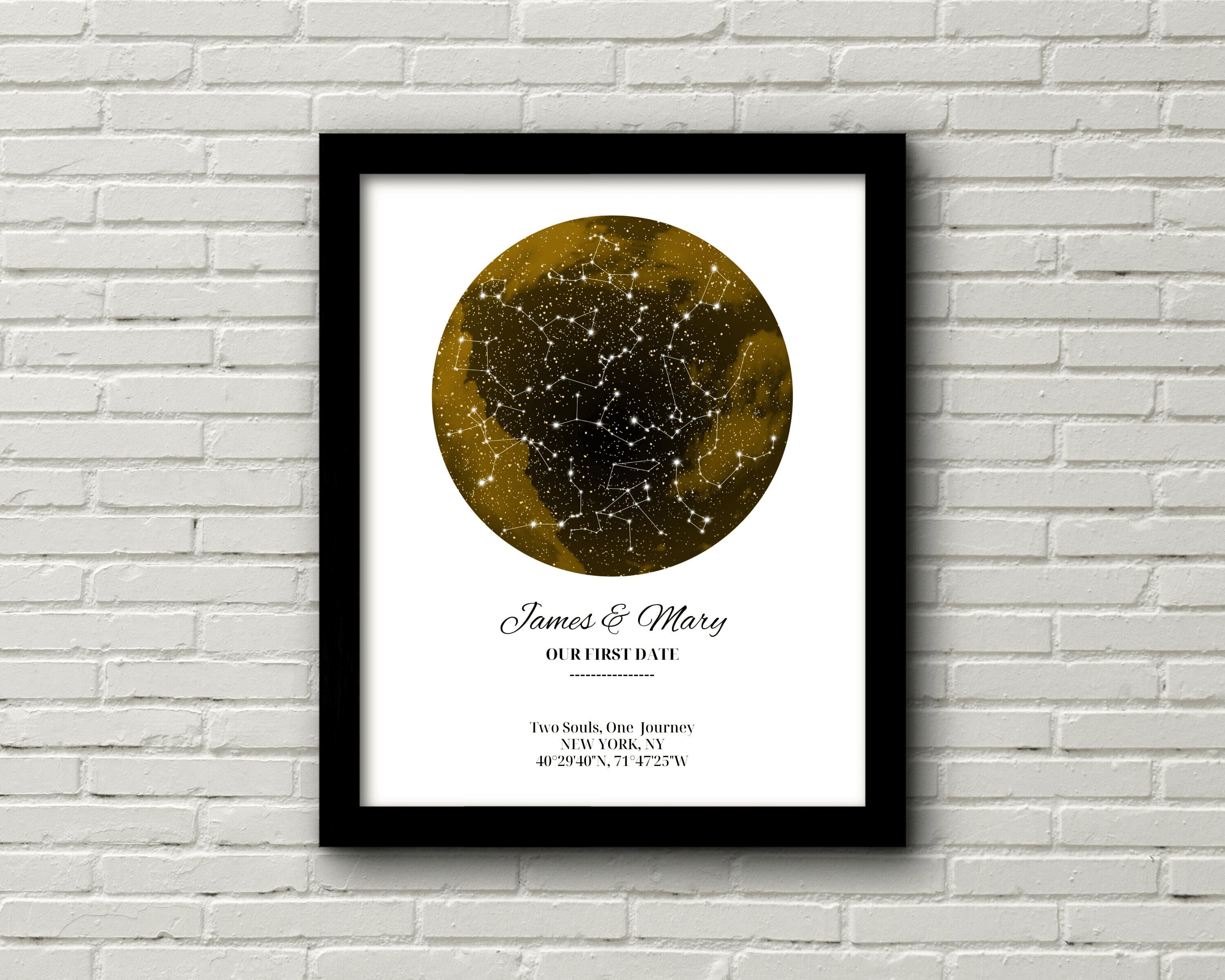 Custom Star Map Star Map Poster Custom Night Light Personalized Night ...
