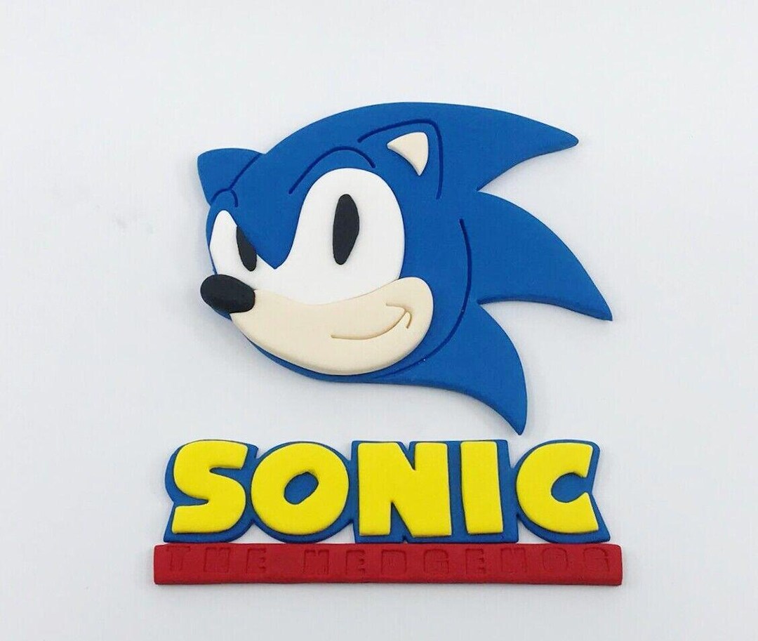 Sonic the Hedgehog - Head & Logo - Edible Cake Toppers - 14cm Each - Etsy