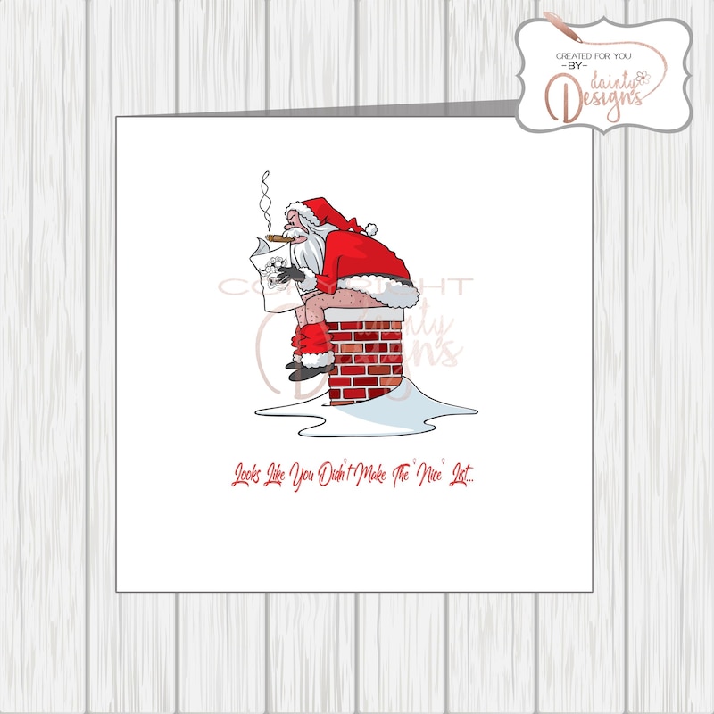 Santa Pooping Down the Chimney - Etsy