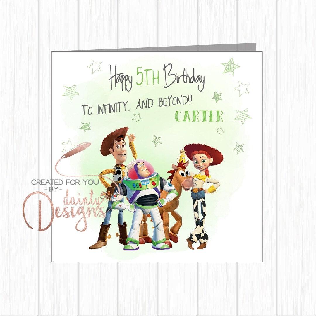 Personalised Birthday Card - Toy Story - for Him, for Her, Any Age- Son ...