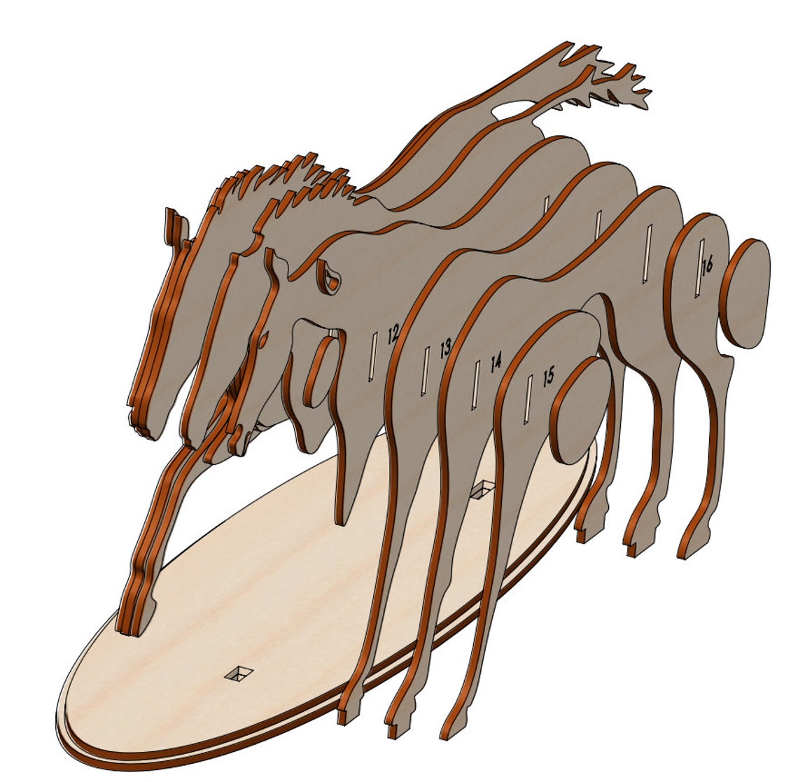 Running Horse - DXF Files for Laser Cutting or CNC - Etsy UK