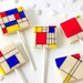 Mondrian Marzipan Lollipops! Inspired by Piet Mondrian - Edible Modern ...