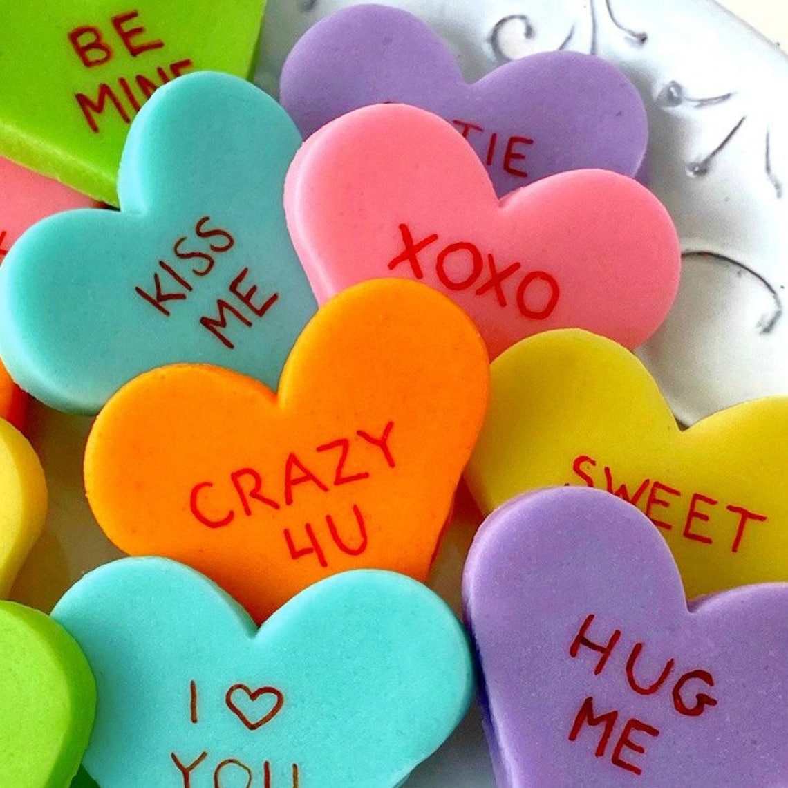 1 Box of Mini Conversation Hearts Candy Hearts for - Etsy