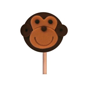 Jungle Animal Marzipan Candy Lollipops - Monkey, Elephant, Tiger, Lion ...