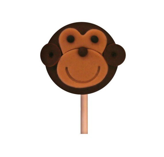 Jungle Animal Marzipan Candy Lollipops - Monkey, Elephant, Tiger, Lion ...