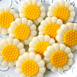 Daisies & Sunflower Marzipan Candy Tiles - Mother's Day and Easter Gift ...