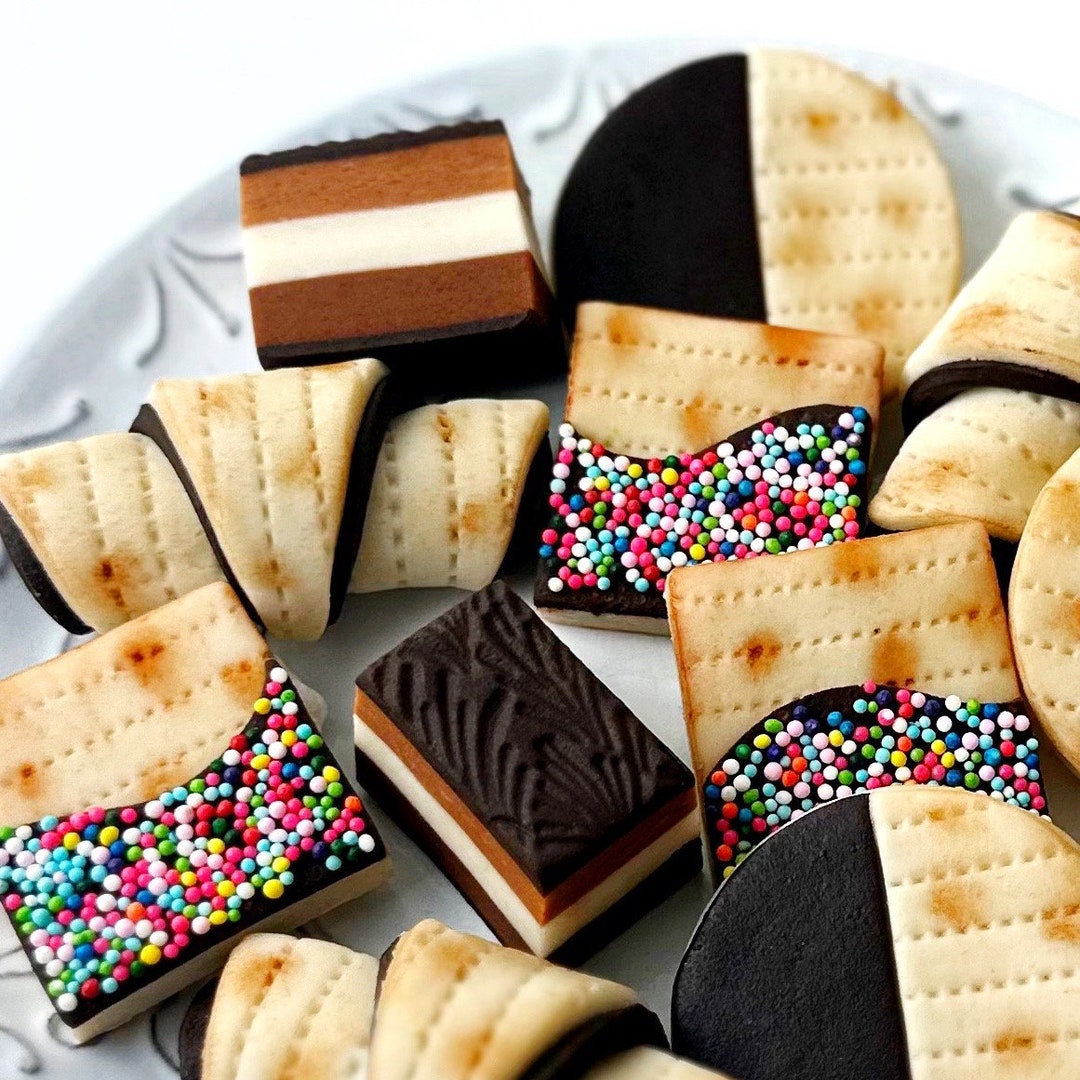 Passover Classic Cookies - Marzipan Rugelach, Sprinkle Matzah, Black ...
