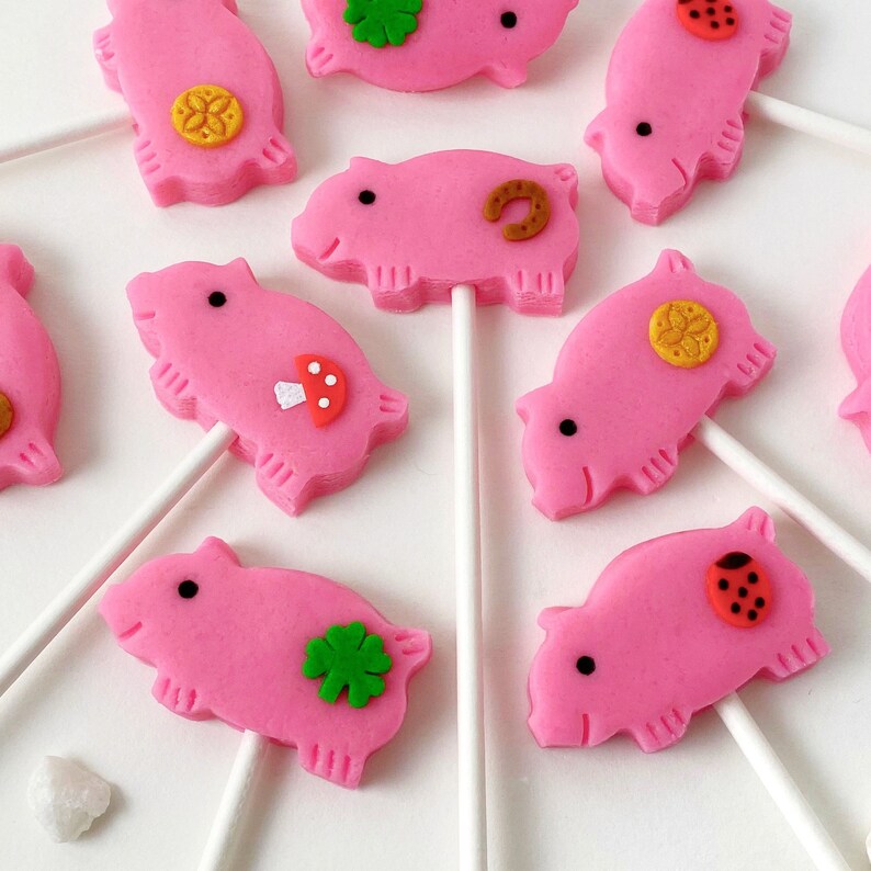Gluckschwein! Good Luck Marzipan Christmas Pig Lollipops! Pass on Good ...