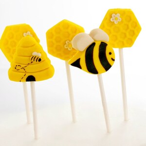 Rosh Hashanah Honeybee Marzipan Lollipops - Honeycomb, Beehives and ...