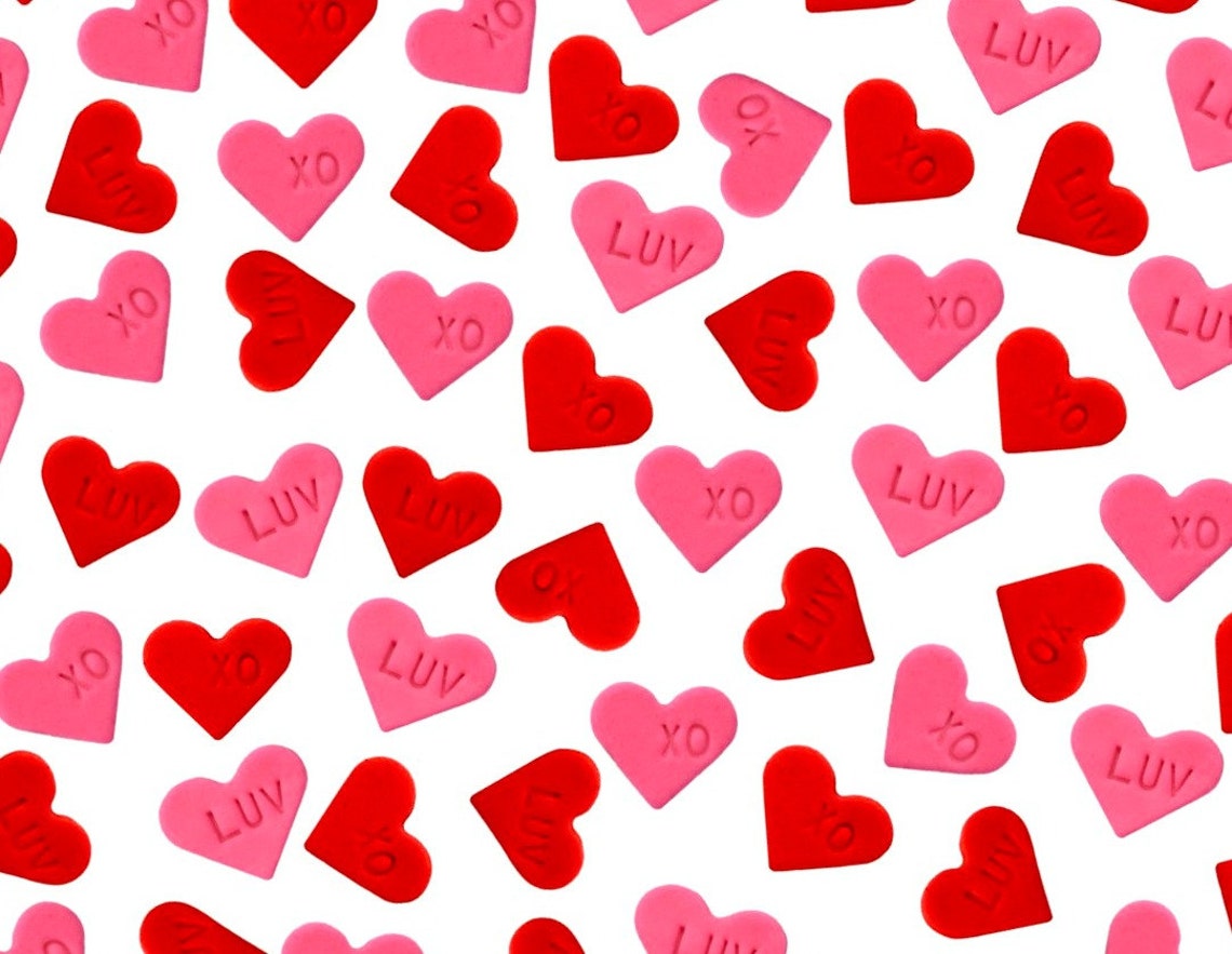 1 Box of Mini Heart Marzipan Candy Bites Valentine's Day | Etsy