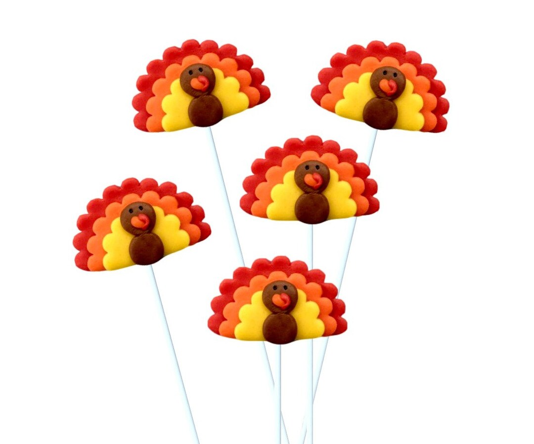 Thanksgiving Candy Turkey Marzipan Lollipops! Thanksgiving Place ...