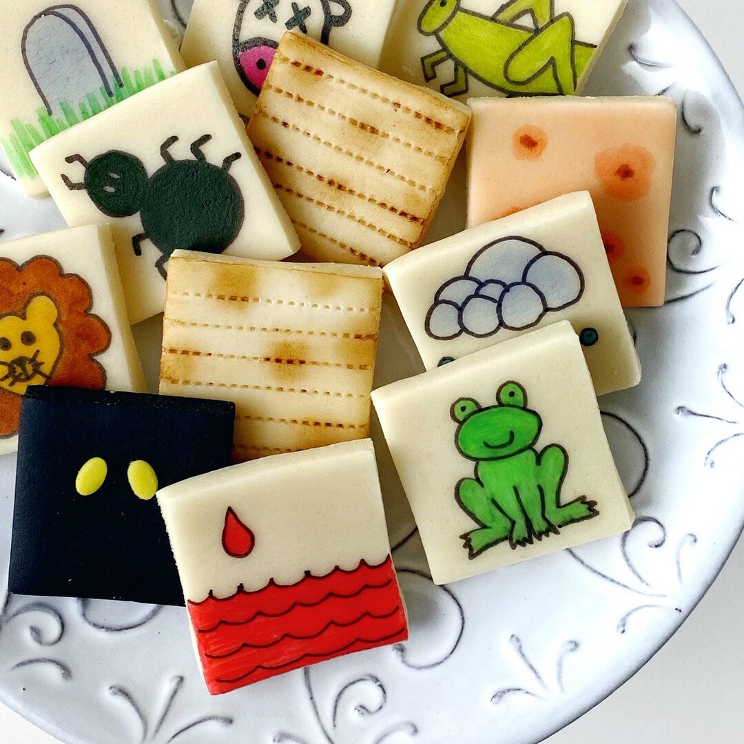 Ten Plagues Passover Marzipan Tiles for Pesach Seder - a Fun Passover ...