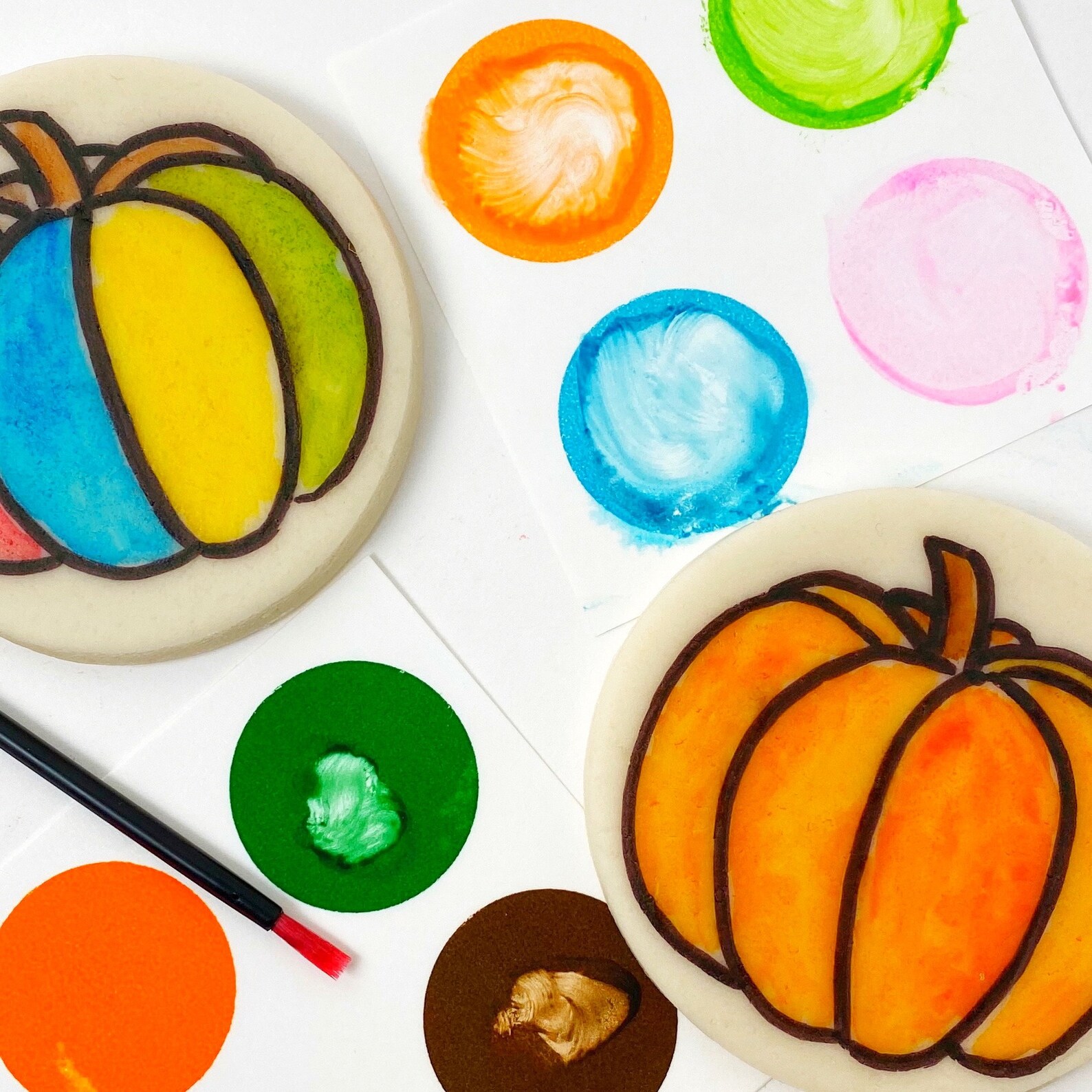 Paint-your-own Pumpkins Candy Tiles - Halloween and Thanksgiving Candy ...