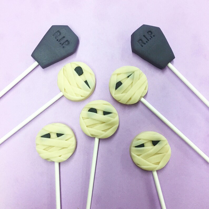 Halloween Graveyard Candy Marzipan Lollipops Delicious - Etsy